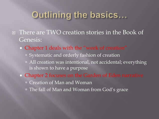 The creation stories | PPTX | Christianity | Religion & Spirituality