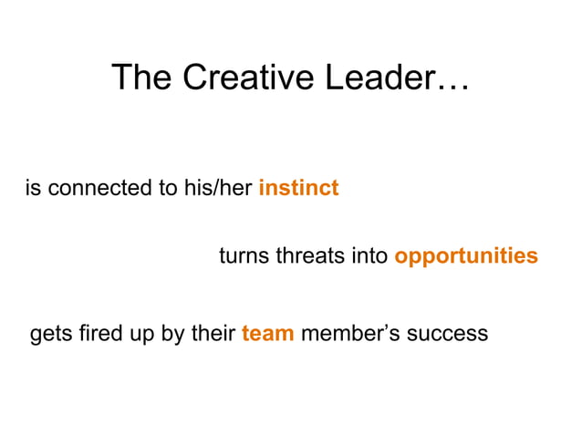 The Creative Leader | PPT