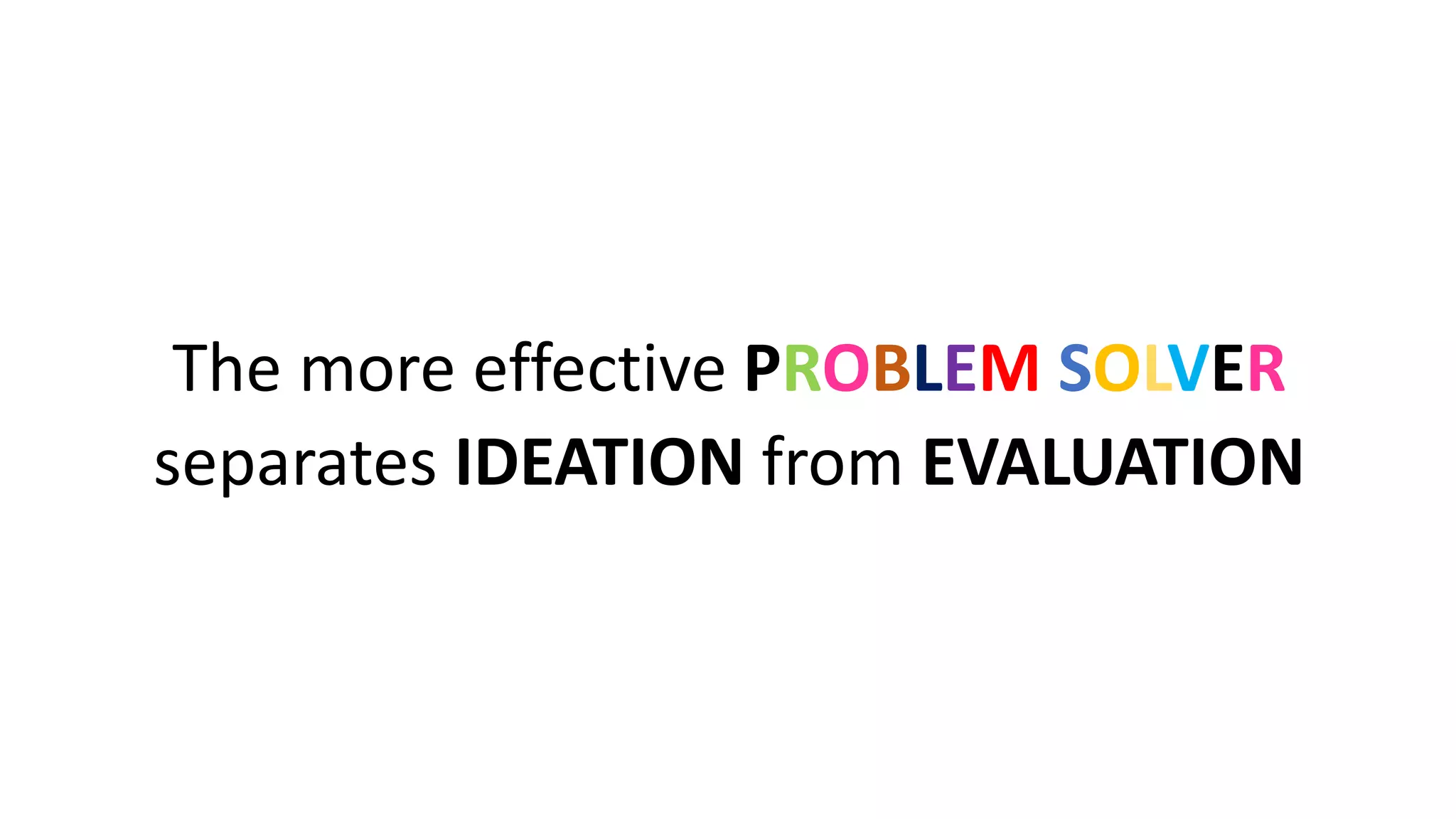 Becoming Effective Problem Solvers | PPT
