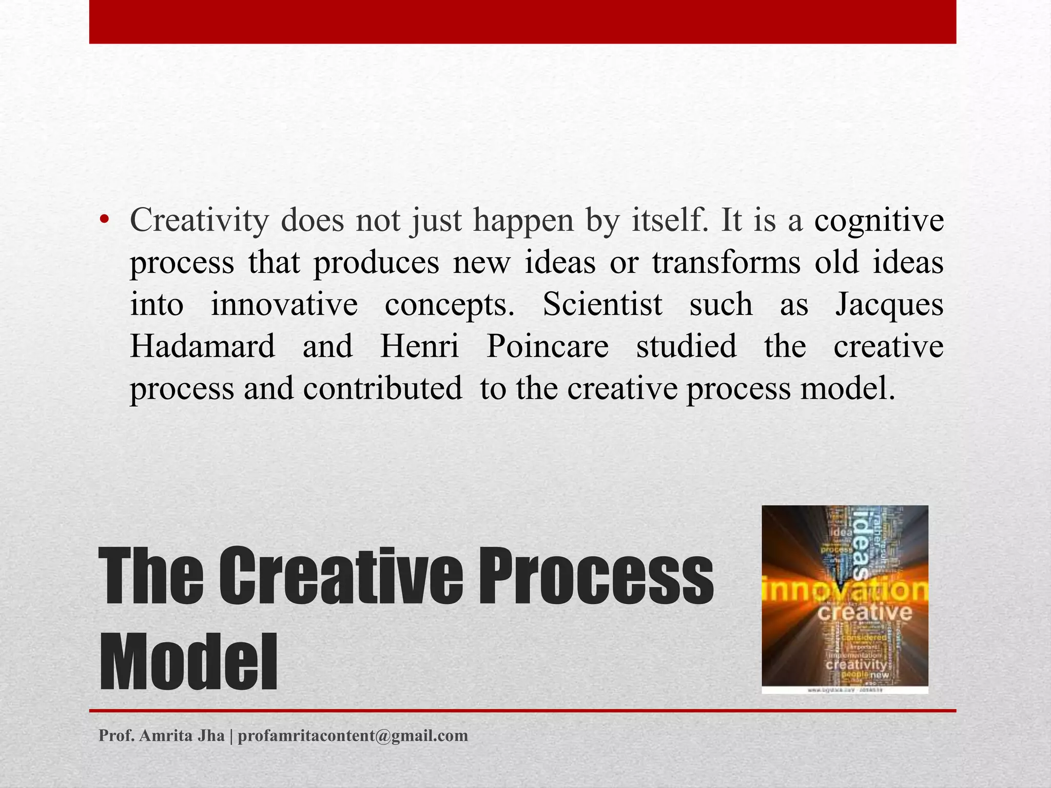 The Creative Process Model #MBA Marketing | PPTX