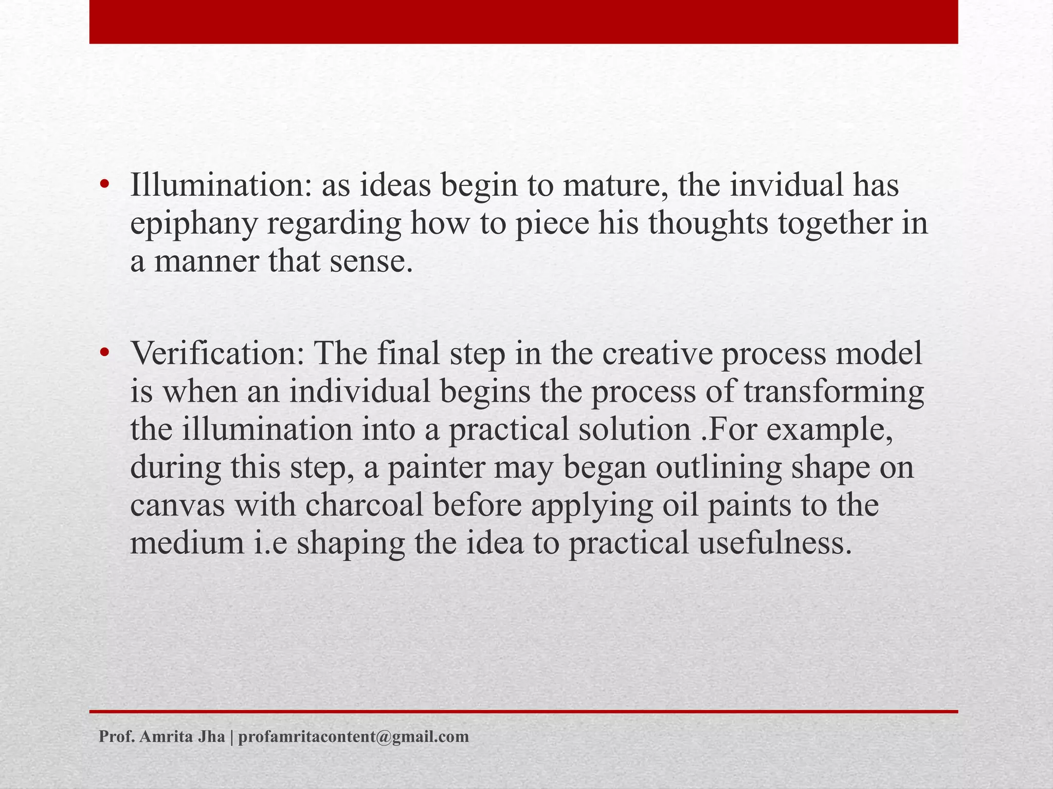 The Creative Process Model #MBA Marketing | PPTX