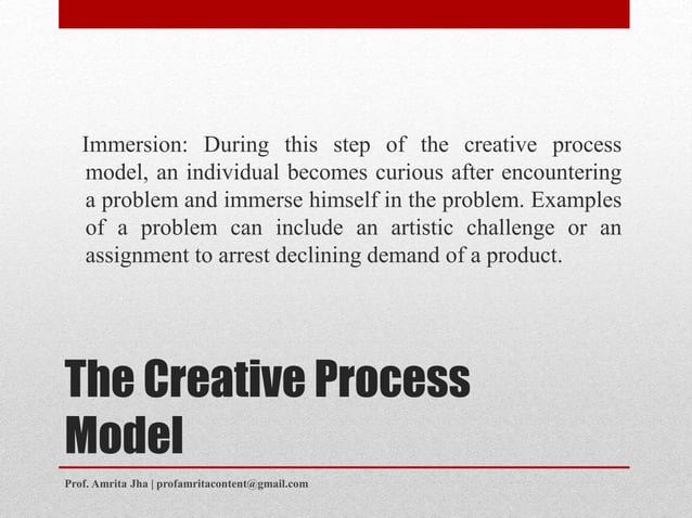 The Creative Process Model #MBA Marketing | PPTX
