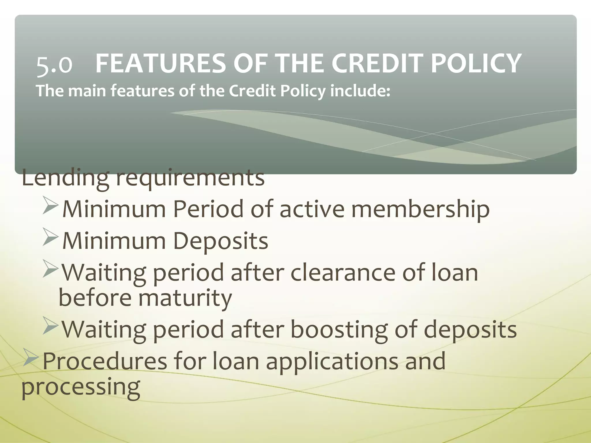 The credit policy | PPT