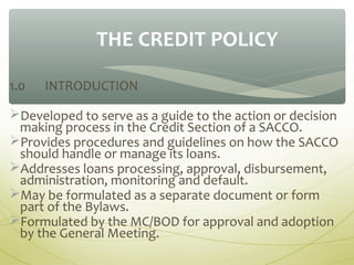 The credit policy | PPT