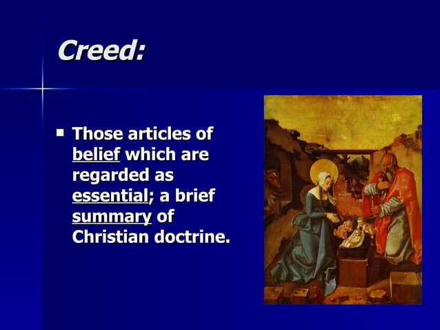The Creed: The Faith and Beliefs of Catholic Christians | PPT