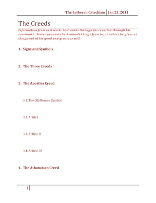 The Creeds Handout | DOCX