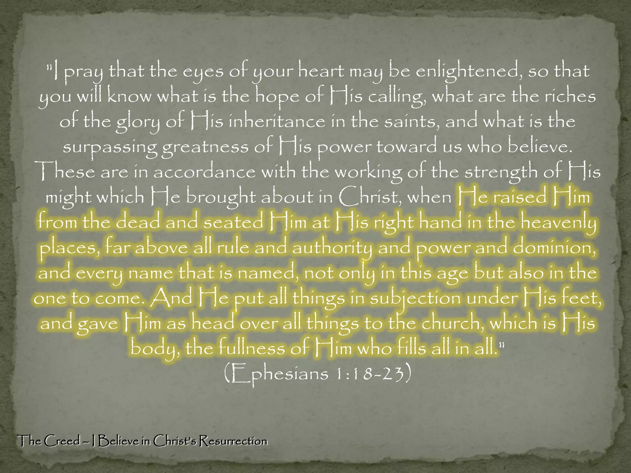 The Creed - I Believe In Christs Resurrection | PDF
