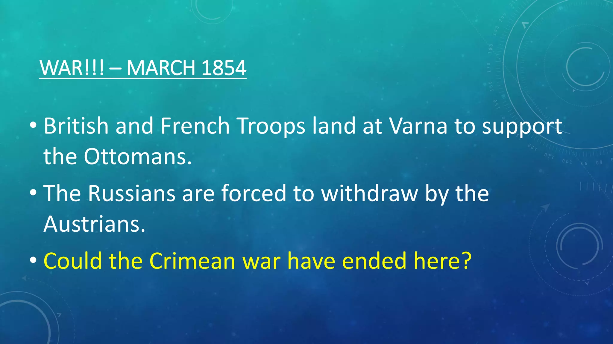 The crimean war key events AS History - Bhasvic | PPTX