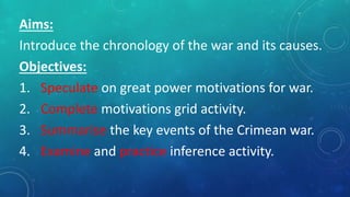 The crimean war key events AS History - Bhasvic | PPTX