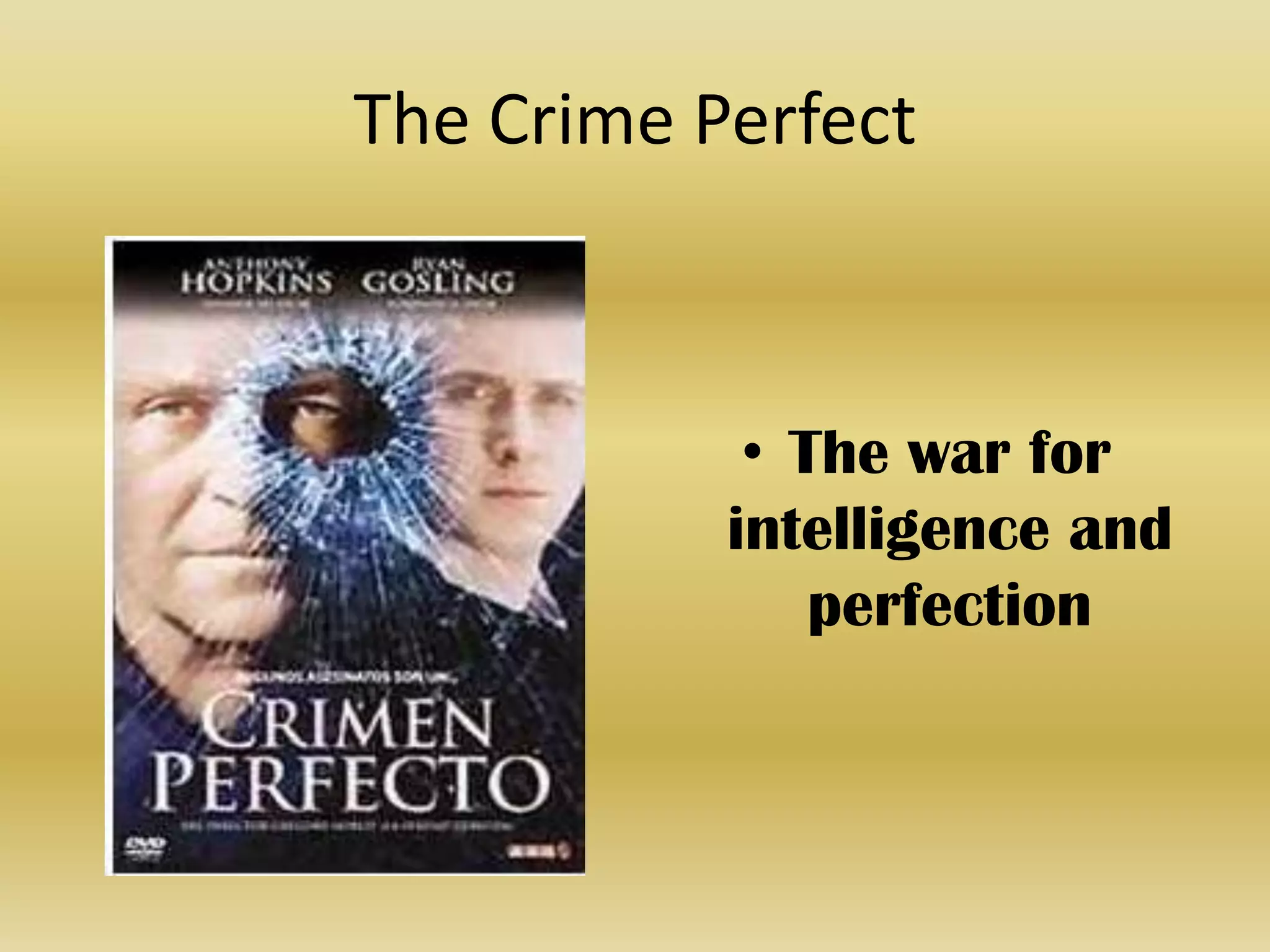 The crime perfect | PPTX