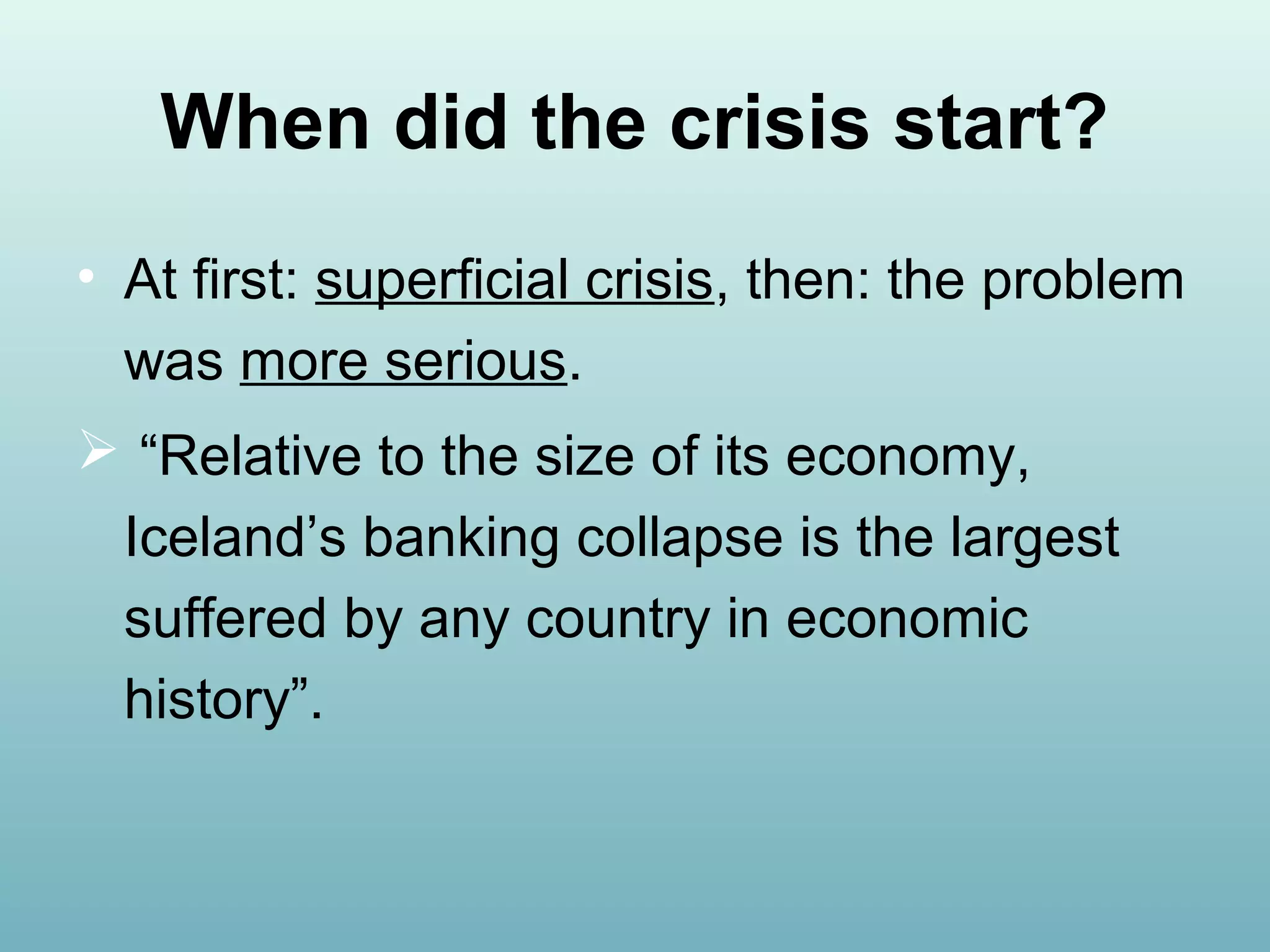The crisis in iceland | PPT