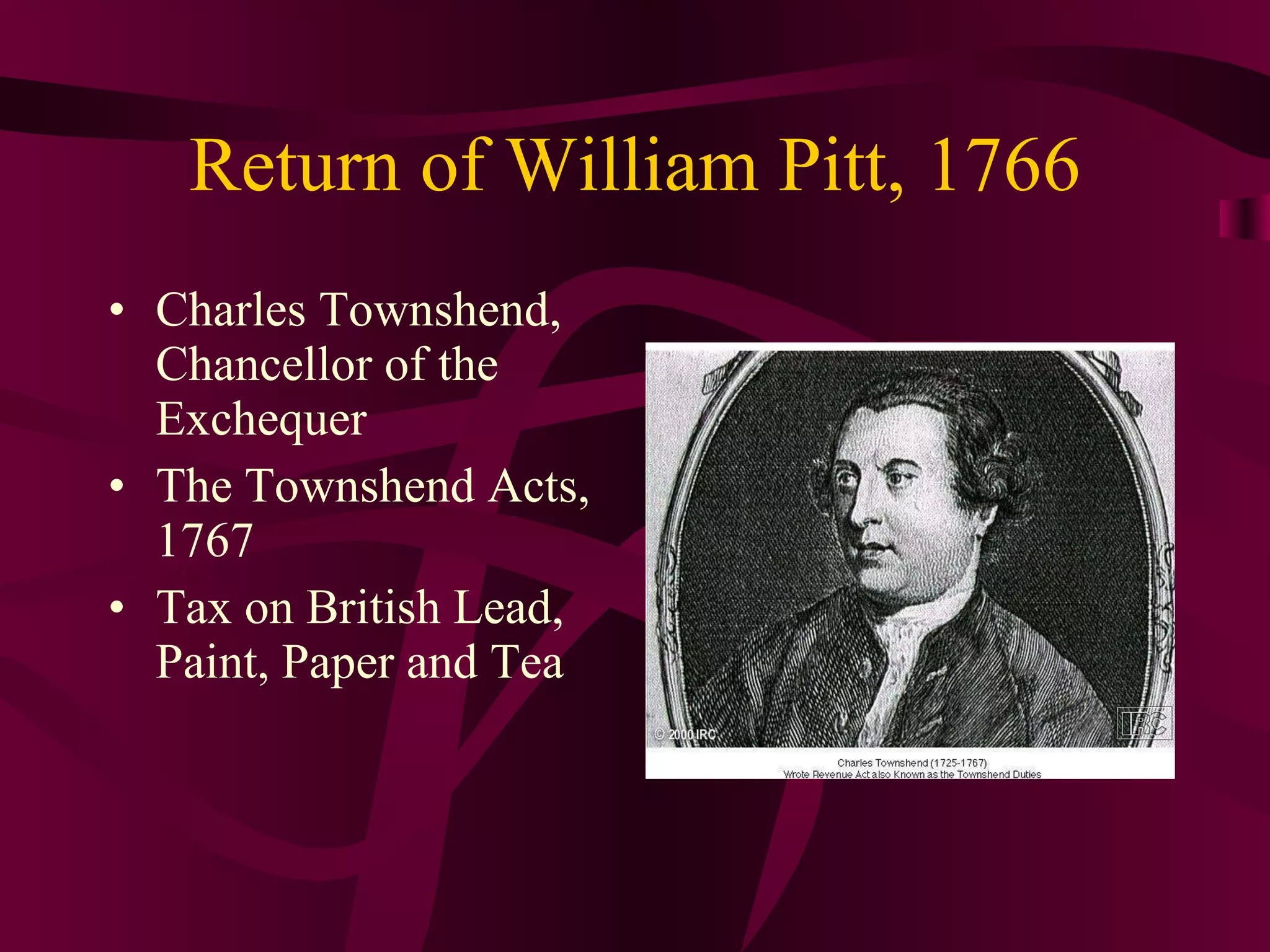 The crisis in the colonies | PPT