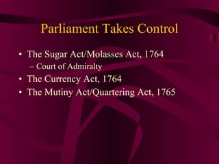 The crisis in the colonies | PPT