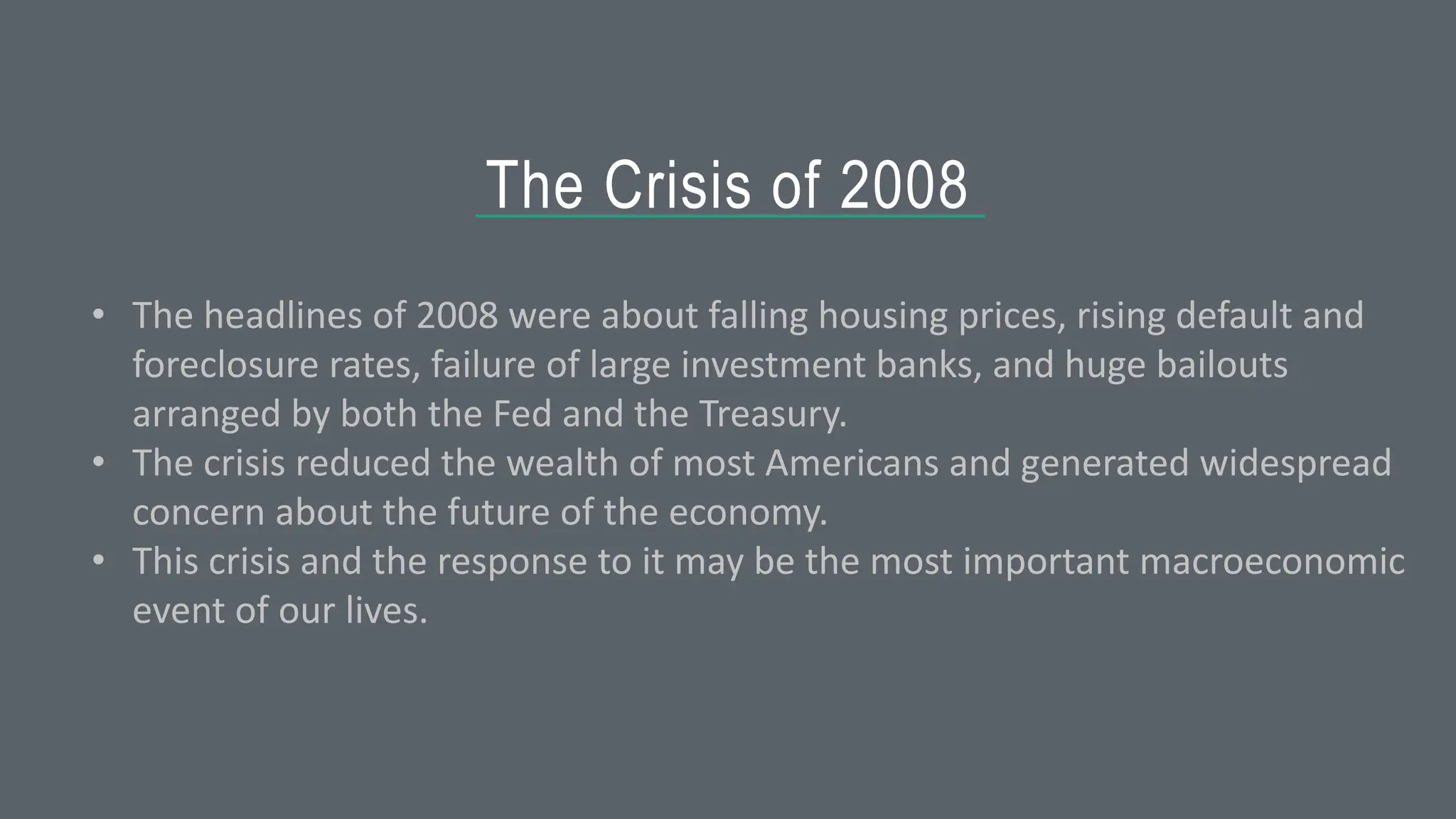 The Crisis of 2008 that hit global economy | PPT