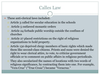 The Cristero War | PPTX