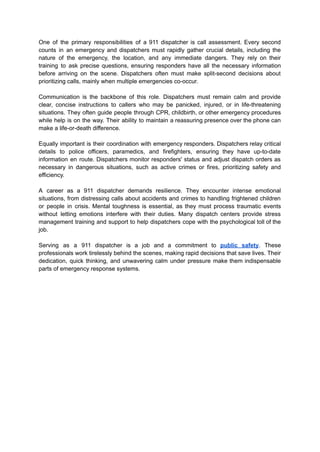 The Critical Duties of a 911 Dispatcher_ What It Takes to Serve the ...