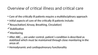 The Critically iil patient; Basic concepts.pptx