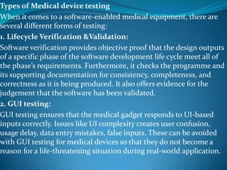 The critical role of QA in Medical Device Testing.pdf | Technology ...