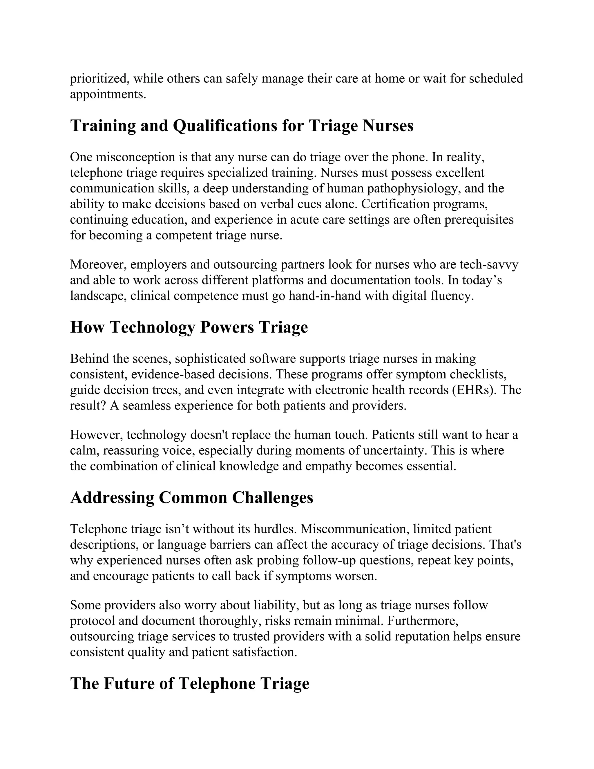 The Critical Role of Telephone Triage Nurses in Today.docx