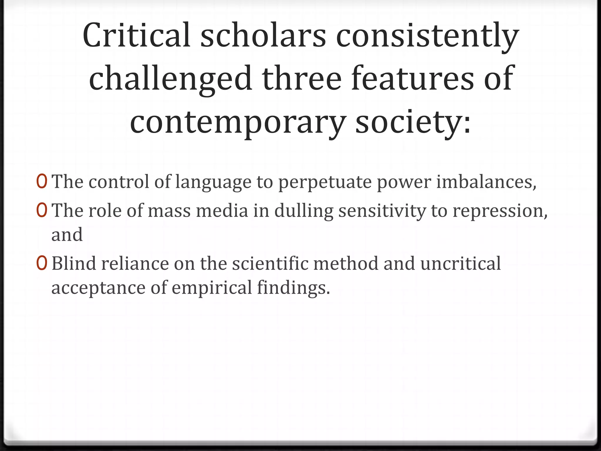 The critical tradition | PPTX