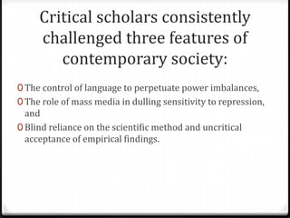 The critical tradition | PPTX