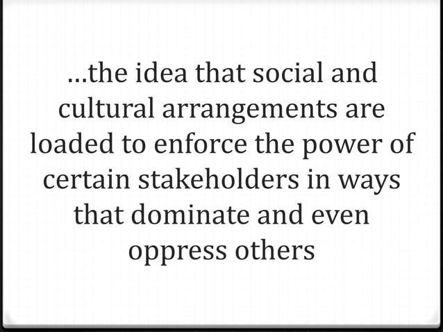 The critical tradition | PPTX | Education