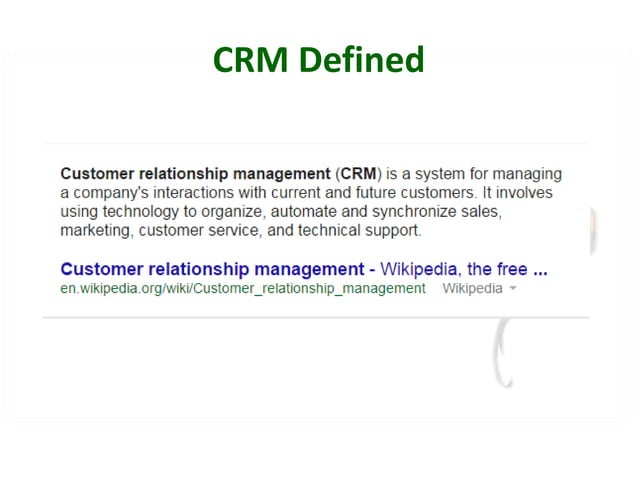 The Value of a CRM System in Sales | PPT