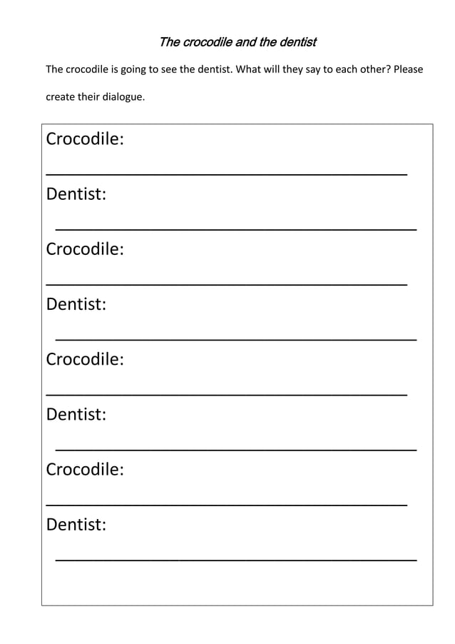 The crocodile and the dentist | PDF | Dental Health | Diseases and ...