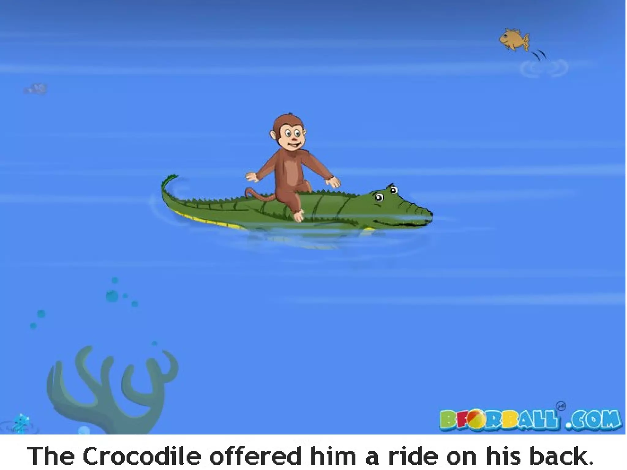 The Crocodile and The Monkey Story with Pictures | PPT