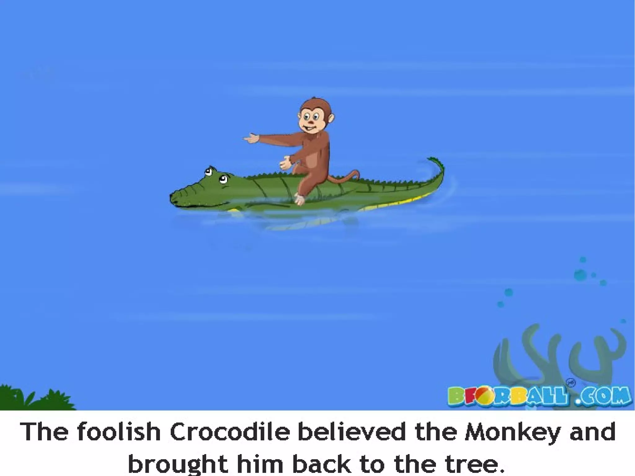 The Crocodile and The Monkey Story with Pictures | PPT