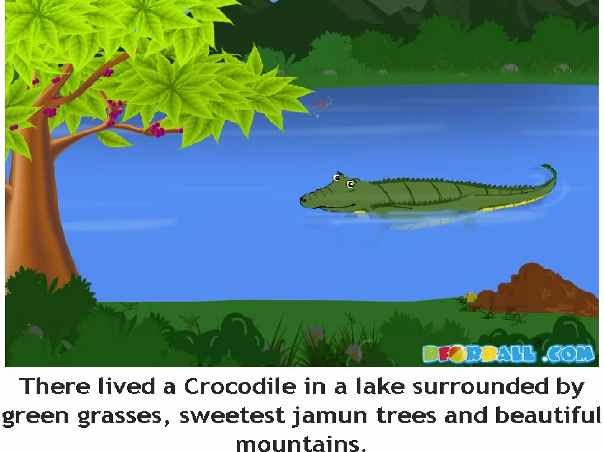 The Crocodile and The Monkey Story with Pictures | PPT