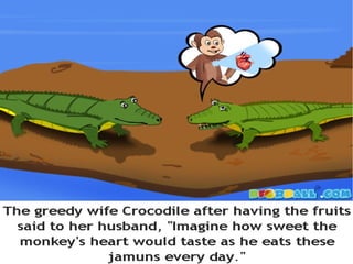 The Crocodile and The Monkey Story with Pictures | PPT