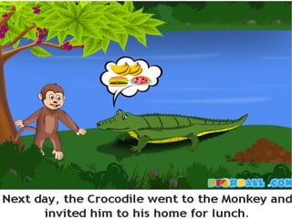 The Crocodile and The Monkey Story with Pictures | PPT