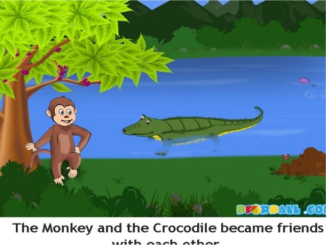 The Crocodile and The Monkey Story with Pictures