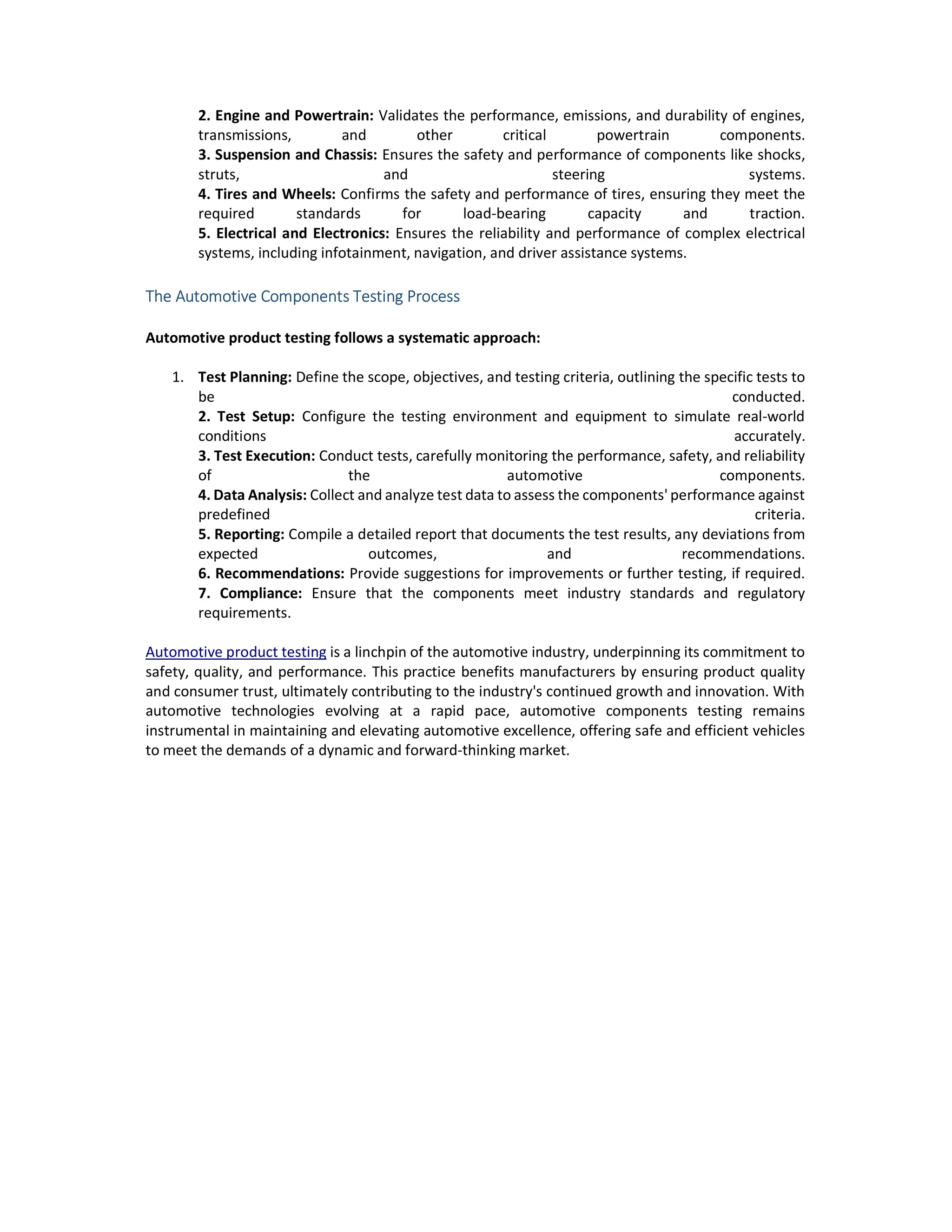 The Crucial Role of Automotive Components Testing in Safety and ...