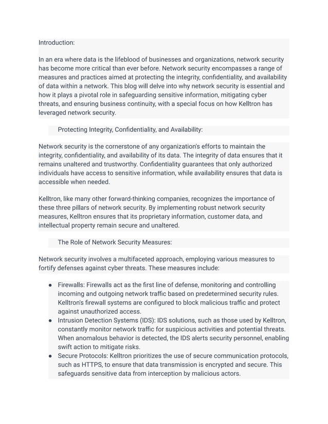 _The Crucial Role of Network Security, with a Focus on Kelltron.pdf