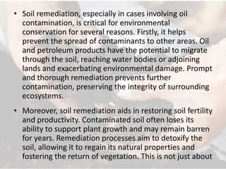 The Crucial Role of Soil Remediation in Environmental Conservation.pptx