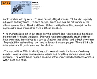 The Crucible. Act 1 - 4 study | PPT