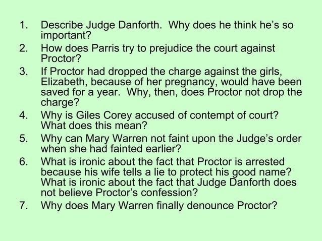 The crucible act 3 | PPT | Law