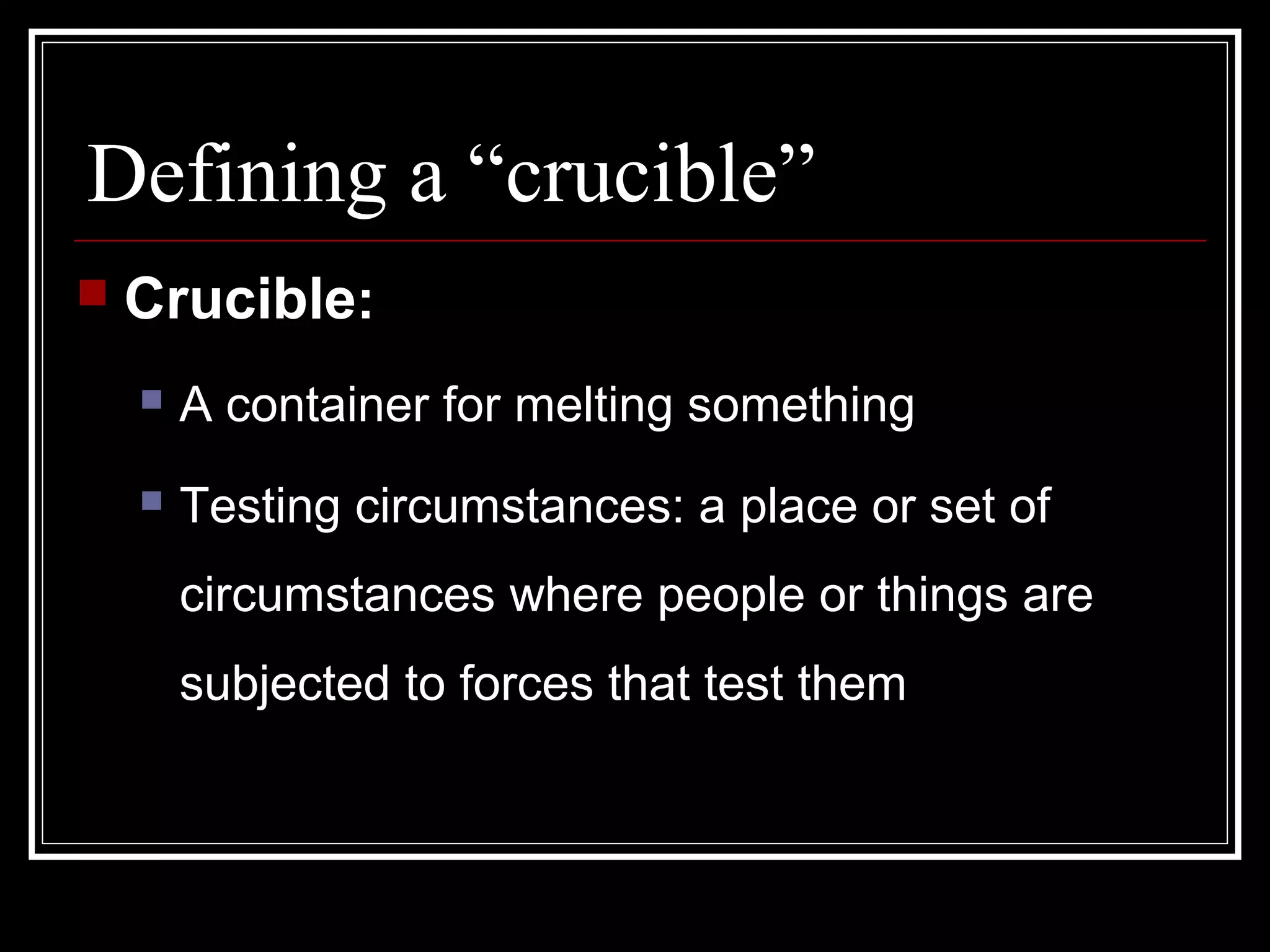 The Crucible: Act One | PPT