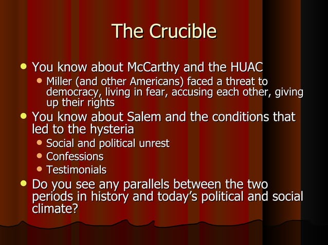 The crucible background summary | PPT