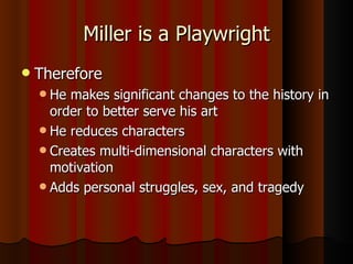 The crucible background summary | PPT