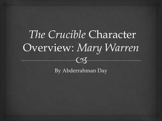 The crucible character overview | PPT