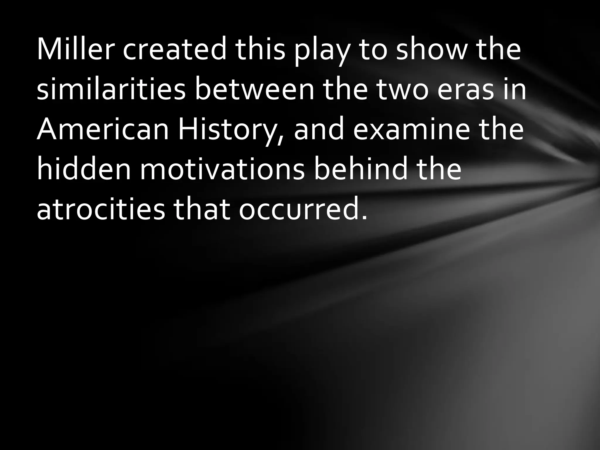 "The Crucible" - Background on McCarthyism and Witches | PPT