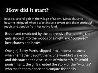 "The Crucible" - Background on McCarthyism and Witches | PPTX