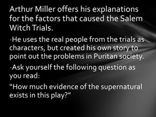 "The Crucible" - Background on McCarthyism and Witches | PPT