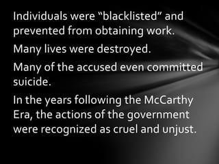 "The Crucible" - Background on McCarthyism and Witches | PPTX