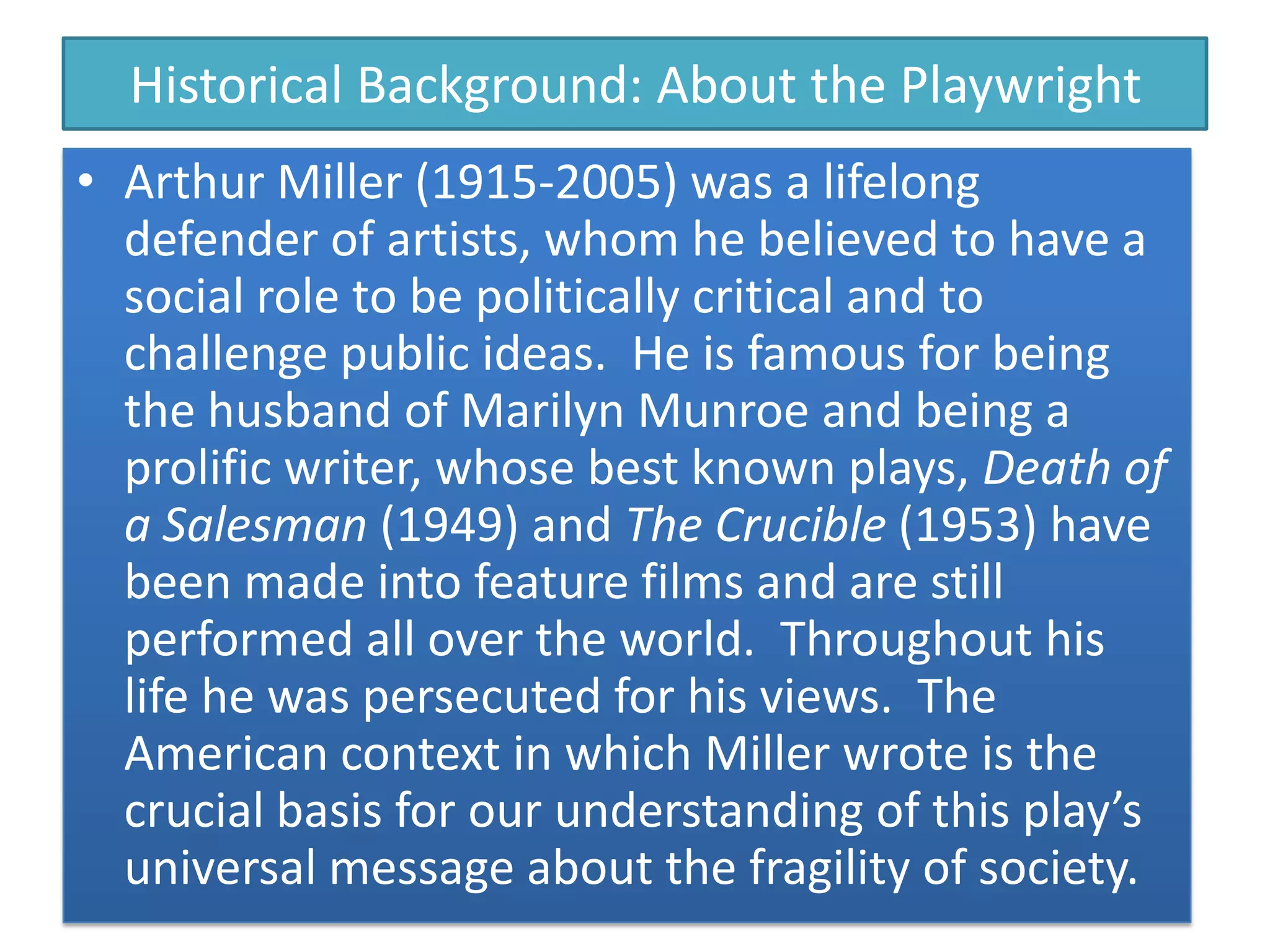 The crucible powerpoint | PPTX