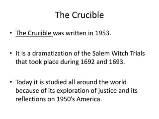 The crucible brief context revision | PPT