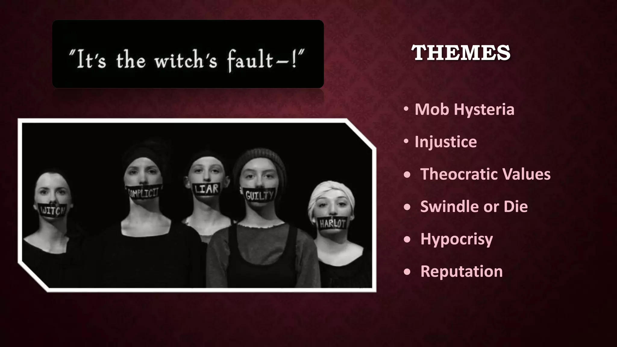 Themes and Symbols in The Crucible by Arthur Miller | PPTX